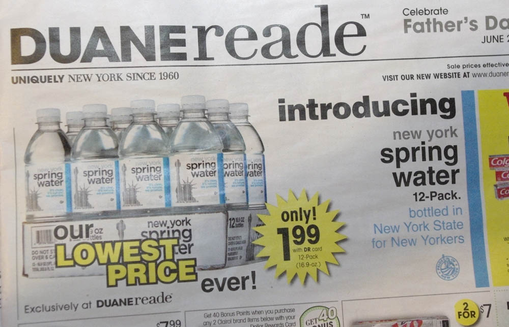 This just in: New York spring water, 17 cents a bottle - Brokelyn