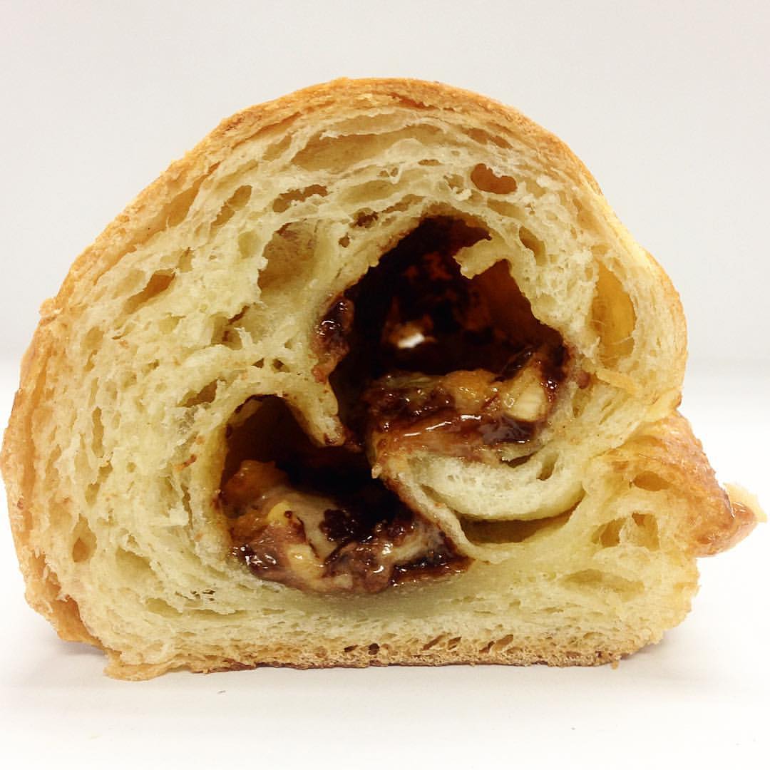 Pain au Duane Reade is a croissant stuffed with Snickers, Twix