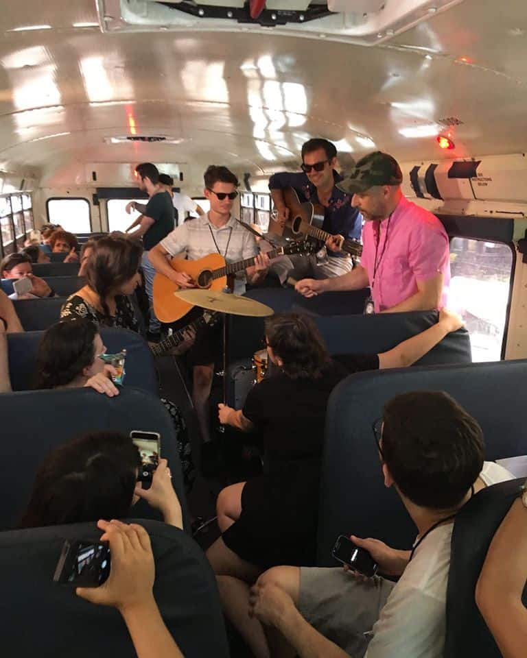 The best live concert in NYC last weekend was on a school bus